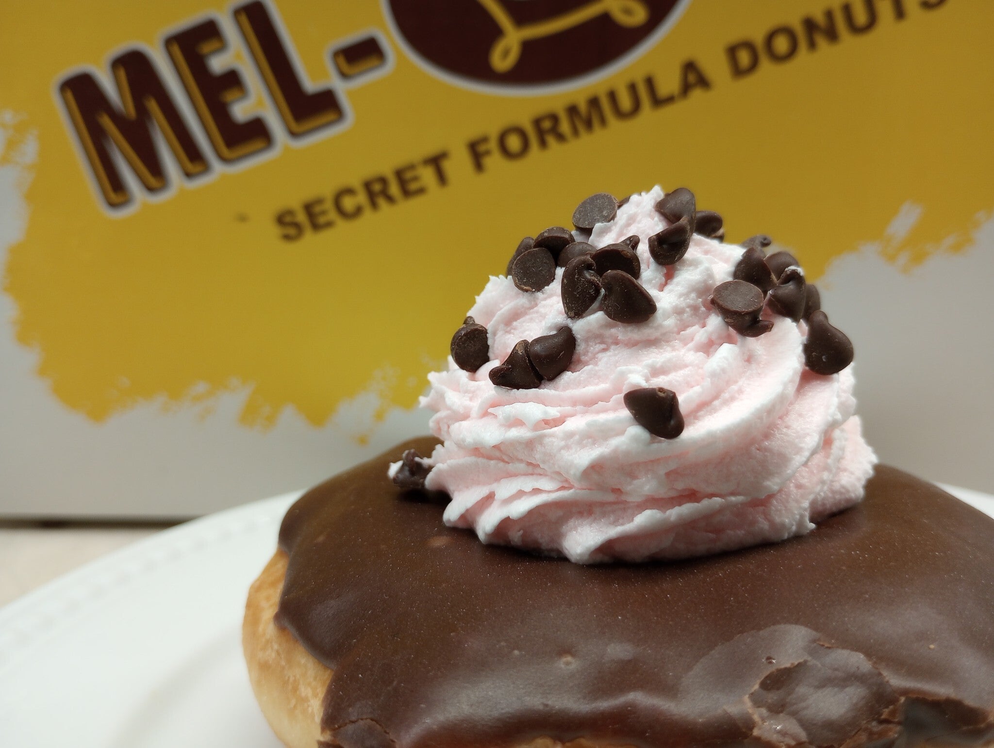 Chocolate Covered Strawberry Honeymooner | Mel-O-Cream Donuts Springfield, IL